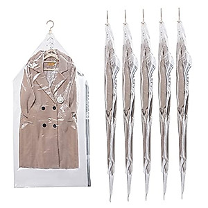 CLEVHOM Vacuum Storage Space Saver Bags Set of 6 (Long Size 342.9 x 177.8 inches), Free Up 80% Space for Closet Organization, No Pumps Needed Vacuum Sealer Bags for Suits, Dresses, Jackets.