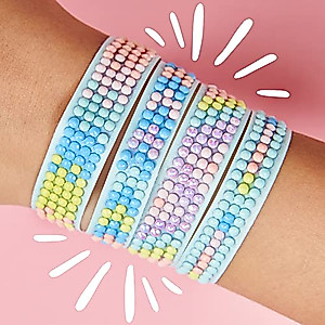 Blingle Bands DIY Gem Friendship Bracelet, 5 Band On The Go Starter Pod - Arts & Craft Activity for Ages 7 and Up