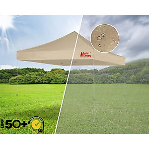 MASTERCANOPY Replacement Pop Up Canopy Top (10x10, Beige)