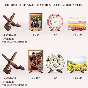 ANBOXIT Plate Stand for Display - 6.5 Inch Plate Holder Display Stand, Wooden Picture Frame Holder, Decorative Table Top Easels for Display