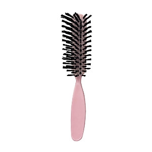 Styling Gear Detangling Hair Brush Nylon Bristles 7 Row Teasing Womens Brush For Thick Hair Small Travel Hairbrush Brush For Hair 1 Pcs. (Light Pink)