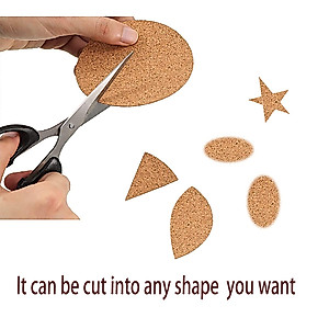 YYaaloa 24Pcs Self-Adhesive Mini Backing Cork Coasters Tiles Sheets Round 4" for DIY Coasters and DIY Crafts Cork Board, Cork Tiles, Cork Mat (Round 24pcs)