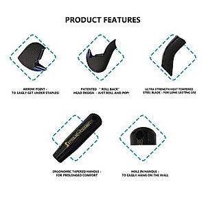 StaplePopper Mini - Staple Remover. Fastest and Easiest Way to Remove Carpet Staples! Heavy Duty Contractor Grade!