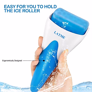 LATME Ice Roller for Face Eyes,Womens Gifts,Face Massager Roller Puffiness Migraine Pain Relief and Minor Injury (Blue)