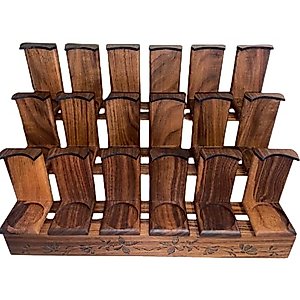 18 Count spice rack with bottles