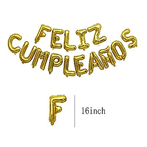 Letter Balloons Feliz Cumpleanos Gold Balloon Happy Birthday Balloons Birthday Banner Decoration Party Decoration Supplies
