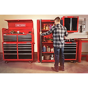 Craftsman 28-Inch Garage Storage Wall Cabinet and MaxWorks 30-Bin Parts Storage Rack Bundle