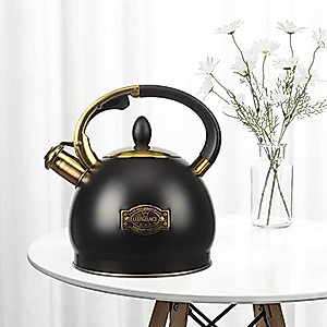 3Quart Whistling Tea Kettle Classic Teapot Stainless Steel Teakettle with Cool Grip for Stovetop