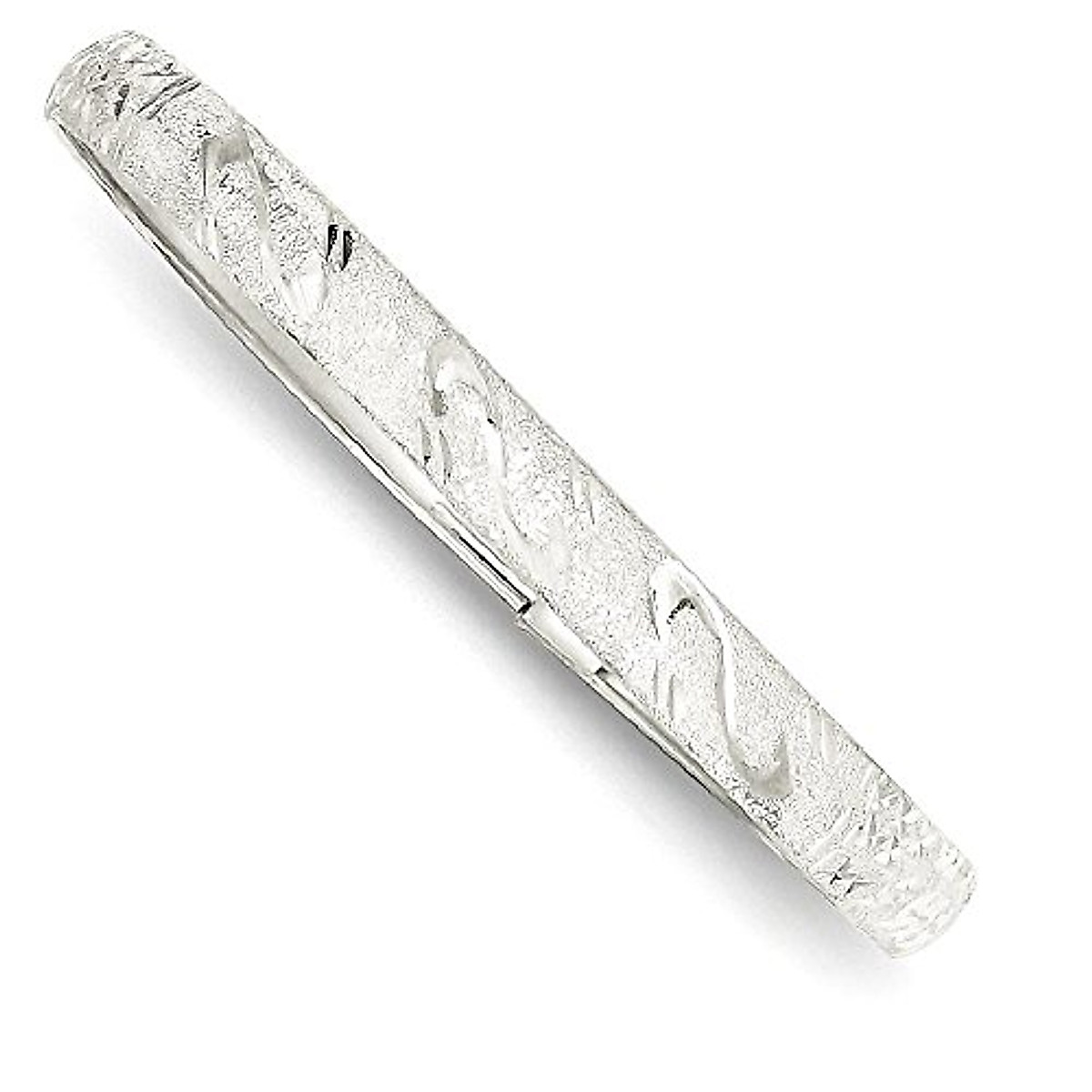 IceCarats 925 Sterling Silver 6.5mm Flexible Bangle Bracelet