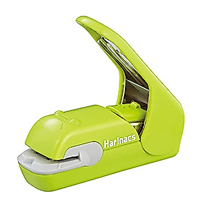 Kokuyo Stapleless Stapler, Green Harinacs Press, Holeless for 5 Sheets Binding (SLN MPH105G)