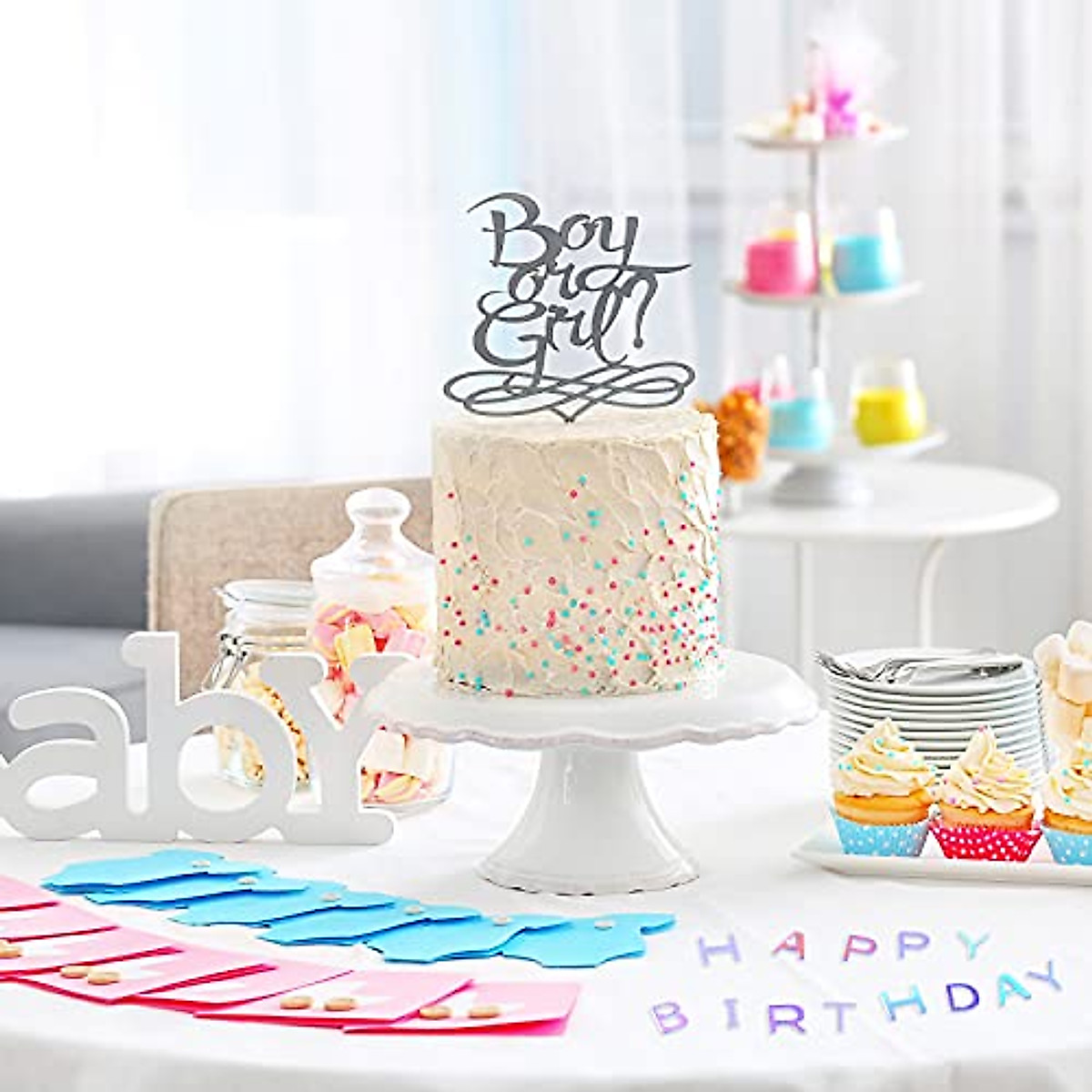 3500 Pieces Alphabet Number and Letter Glitter 6 mm Confetti Holographic Laser Party Confetti Shiny Sequins Table Decorations for DIY Balloons Baby Shower Birthday Wedding Party Nail Arts 2.1 oz/Bag