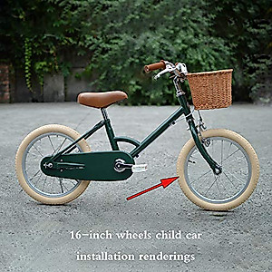 Moontie Bike Basket Front Basket Wicker Bicycle Basket, Sugar Honey Leather Belt Handmade Natural Rattan Bike Storage Basket