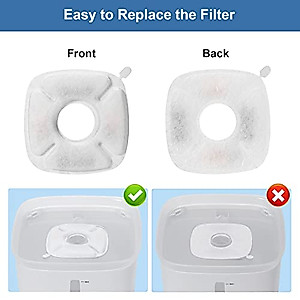 Redoso 8 Pack Replacement Filters & 8 Pack Replacement Pre-Filter Sponges for Veken 95oz/2.8L Bellflower Pet Fountain Cat Water Fountain Dog Water Dispenser