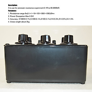 LGXEnzhuo ZX21 Precision Variable Decade Resistor Resistance Box 0.1~99.9999 kΩ ZX21 Rotary Resistance Box for Schools Factories and Scientific Research Units