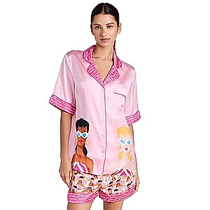 Karen Mabon Women's Barbie Short Set, Pink Multi, S