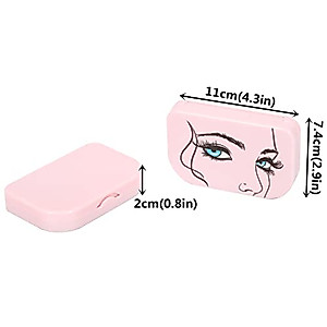 False Eyelash Case Lash Case Organizer Lash Container Box Empty Cosmetic Case Magnetic Eyelashes Storage Box with Mirror , Eyelashes Packaging Travel Storage Box Eyelash Bag(Light Pink)