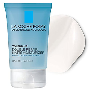 La Roche-Posay Toleriane Double Repair Matte Face Moisturizer, Daily Gel Moisturizer For Oily Skin Control with Niacinamide, Oil-Free, Non-Comedogenic, Moisturizing for Sensitive Skin