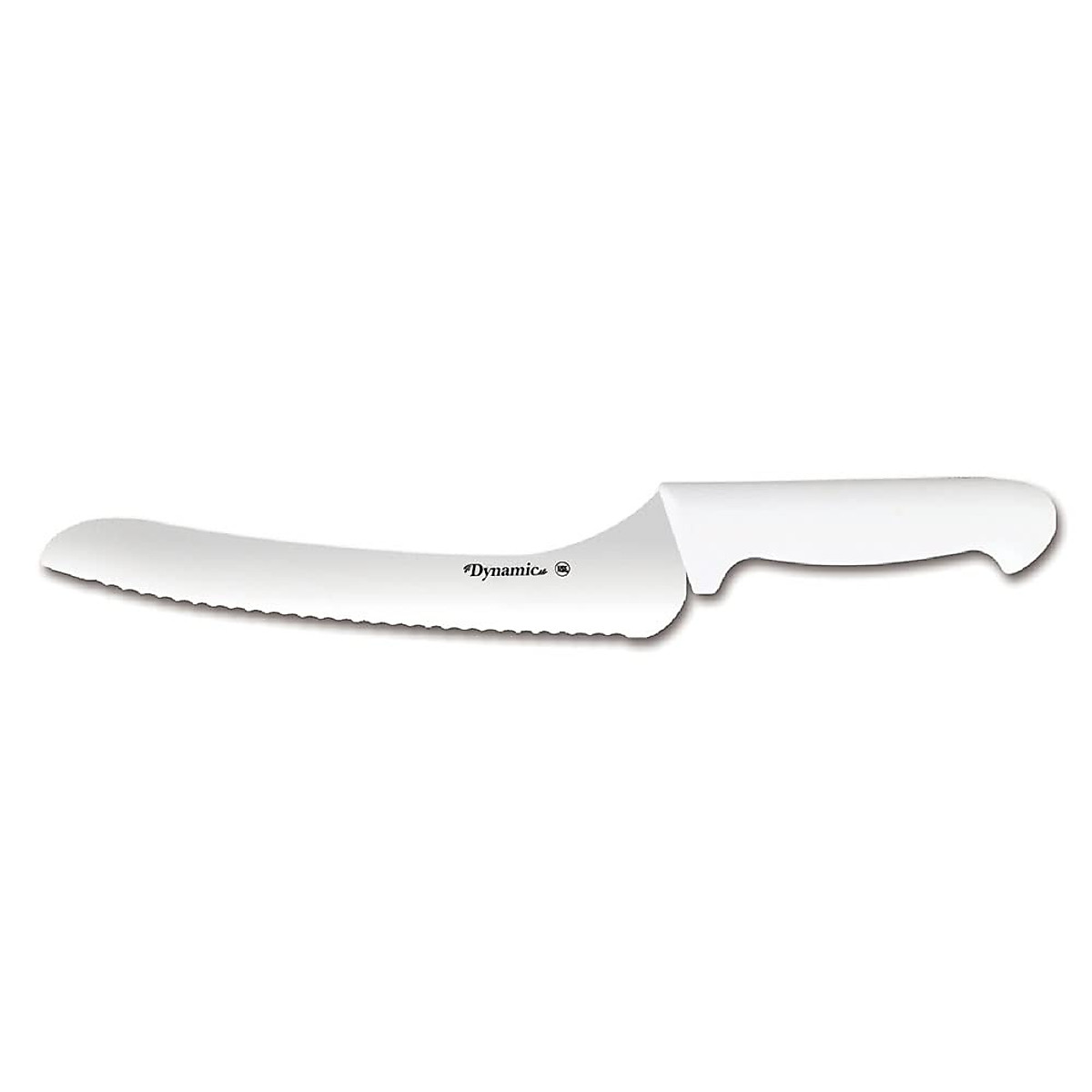 Dynamic Pro-Grip, Santoprene, Softgrip, 9" Bread, Offset Knife, White, large