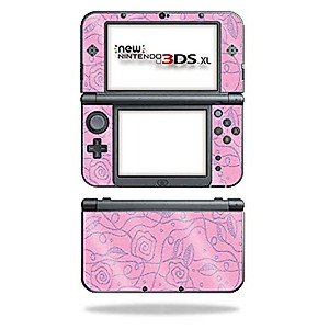 MightySkins Glossy Glitter Skin for Nintendo New 3DS XL (2015) - Abstract Garden | Protective, Durable High-Gloss Glitter Finish | Easy to Apply, Remove, and Change Styles | Made in The USA