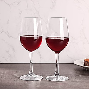 YANGNAY Wine Glasses (Set of 12, 12 Oz), All-Purpose Red or White Wine Glass with Stem, Durable, Dishwasher Safe