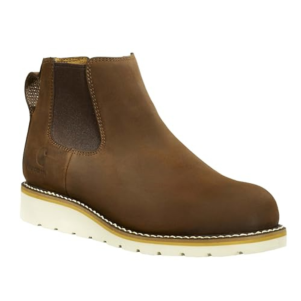 Carhartt Men's Wedge 5" Chelsea Pull-On Soft Toe FW5033-M Boot, Dark Bison Oil Tanned, 11