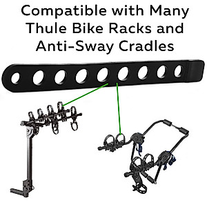 (6-Pack) Replacement Bike Rack Cradle Straps .49" Ladder-Style Strap Holes Compatible with Thule 1/2" Tab 534 Bike Rack Straps Replacement