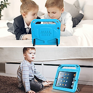 AVAWO Kids Case for iPad 2 3 4 Generation (Old Model)- Built-in Screen Protector, Shockproof Handle Stand Kids Friendly Compatible with iPad 2nd 3rd 4th Generation (Blue)