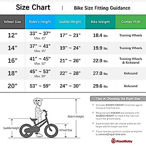 Royalbaby Toddlers Kids Bike Boys Girls Freestyle BMX Children Sports Bicycle with Training Wheels Gifts, 12 Inch Red