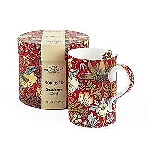 Portmeirion Strawberry Thief Mug, 0.35L Red