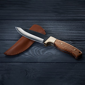 Knife Making Kit DIY Gift for Men - Gift Set with Complete Tools, Materials & Accessories to Make Knife, Stainless Steel Blade, Beginners Guide Husband Boyfriend Dad Handwork Hobbies, Gift for Him