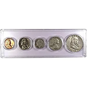 1942 Year Set 5 Coins in AG About Good or Better Condition Collectible Gift Set