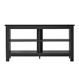 Panana Black TV Stand for 50 inch TV, Storage Shelves, Entertainment Center, Media Console, Living Room, Bedroom