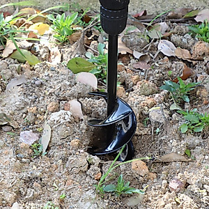 Auger Drill Bit for Planting 3"x12" Upgrade Garden Auger Spiral Drill Bit Bulb Planter Auger Post Hole Digger Garden Spiral Hole Drill Soil Auger Planting Auger for Hex Driver Drill Solid Shaft