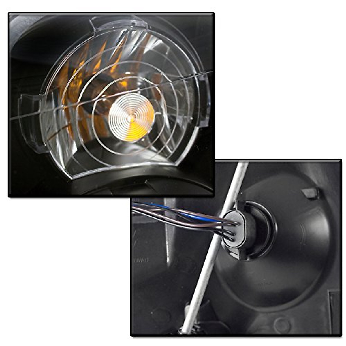 ZMAUTOPARTS Replacement Headlights Headlamps Black Compatible with 2007-2014 GMC Yukon/Yukon XL