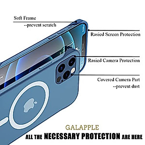 GALAPPLE Ultra-Thin Frameless Magnetic Case for iPhone 14 ProMax, Black Matte Minimalist Case with Shockproof Corner& Finger Loop String, Compatible with Magsafe Charger&Accessories(6.7"- 3 Camera)