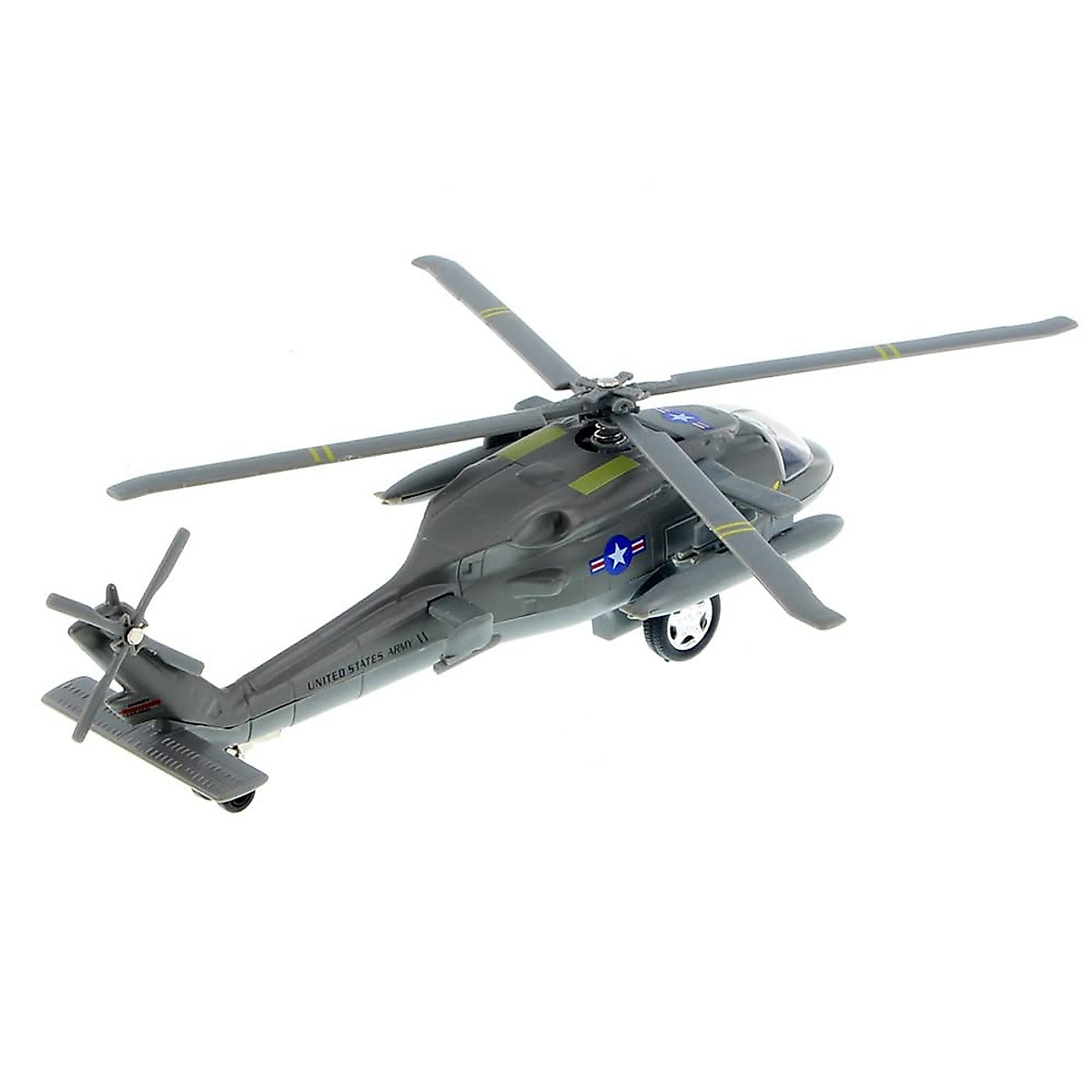 Playmaker Toys U.S. Army Sikorsky UH-60 Black Hawk Helicopter 10" Die Cast Metal Model Toy (Colors May Very)