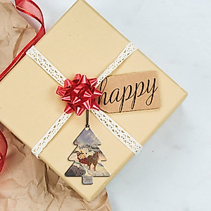 Disney - Mickey and Minnie Mouse - Evening Sleigh Ride – Thomas Kinkade Studios – 3” x 3.9” Tree Shaped Hanging Acrylic Print – Officially Licensed Collectible