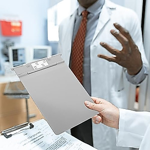MAGICLULU 2pcs Case Folder Filing Box Profile Hardboard Hanging File Folders Paper Folder Digital Writing Pad Office Folders Clipboards Exam Paper Base Nurse Writing Board Abs Tray A4 Grey