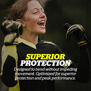 Storelli ExoShield Gladiator Goalkeeper Jersey, High-Impact Protection, Sweat-Wicking, Breathable Athletic Shirt for Soccer & Heavy-Duty Sports, Strike/Black, Small