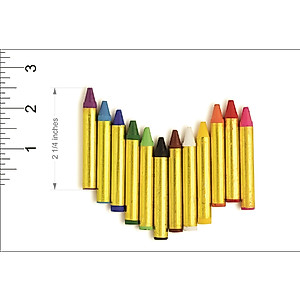 Dress Up America Face Paint Crayons - With Artbook & Easy To Follow Facepainting Designs -Safe Non-Toxic Face And Body Paint Made in Taiwan - Halloween Makeup Face Painting Kit for Kids & Adults