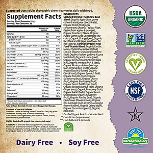 Garden of Life Prenatal Gummies Multivitamin with Vitamin D3, B6, B12, C & Folate for Healthy Fetal Development mykind Organics – Organic, Non-GMO, Gluten-Free, Vegan, Berry Flavor, 30 Day Supply