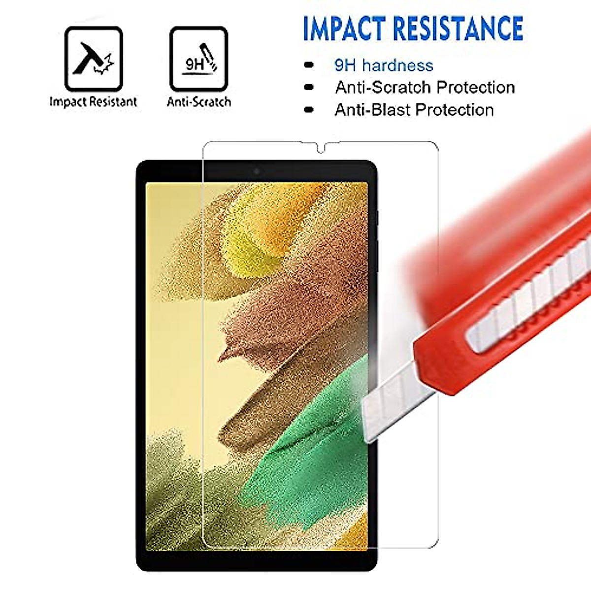 PULEN (2-Packs) for Samsung Galaxy Tab A7 Lite/Tab A7 Lite Kids Edition Screen Protector,HD Clear 9H Hardness Tempered Glass (8.7 Inch)