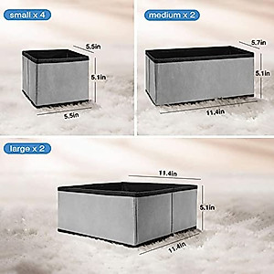 8pcs Drawer Storage Organizer Versatile Sturdy Storage Box for Socks Underwear Bra