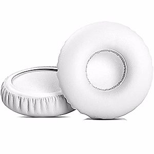TaiZiChangQin White Ear Pads Memory Foam Earpads Cushion Replacement Compatible with Sudio Regent II Truly Wireless On-Ear Headset ( Protein Leather )