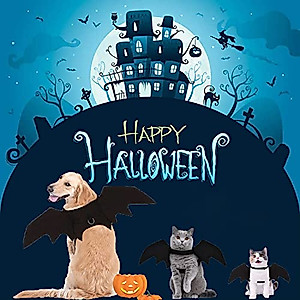 Strangefly Halloween Dog Bat Costume, Dog Bat Wings with Pet Leads, Funny Dog Cool Apparel Decoration, Dress Up Party Accessories for Cat Puppy Small Medium Large Dog Doggy Outfits (X-Large)