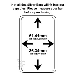 5oz Silver Bar Direct Fit Air-Tite Brand Capsule Holders, 2 Pack