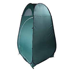 Outvita Pop Up Shower Tent, Instant Privacy Camping Changing & Toilet Tent, 6.23FT Portable Outdoor Shelter for Hiking Fishing Picnic Beach with Carring Bag 4 Stakes (Green)