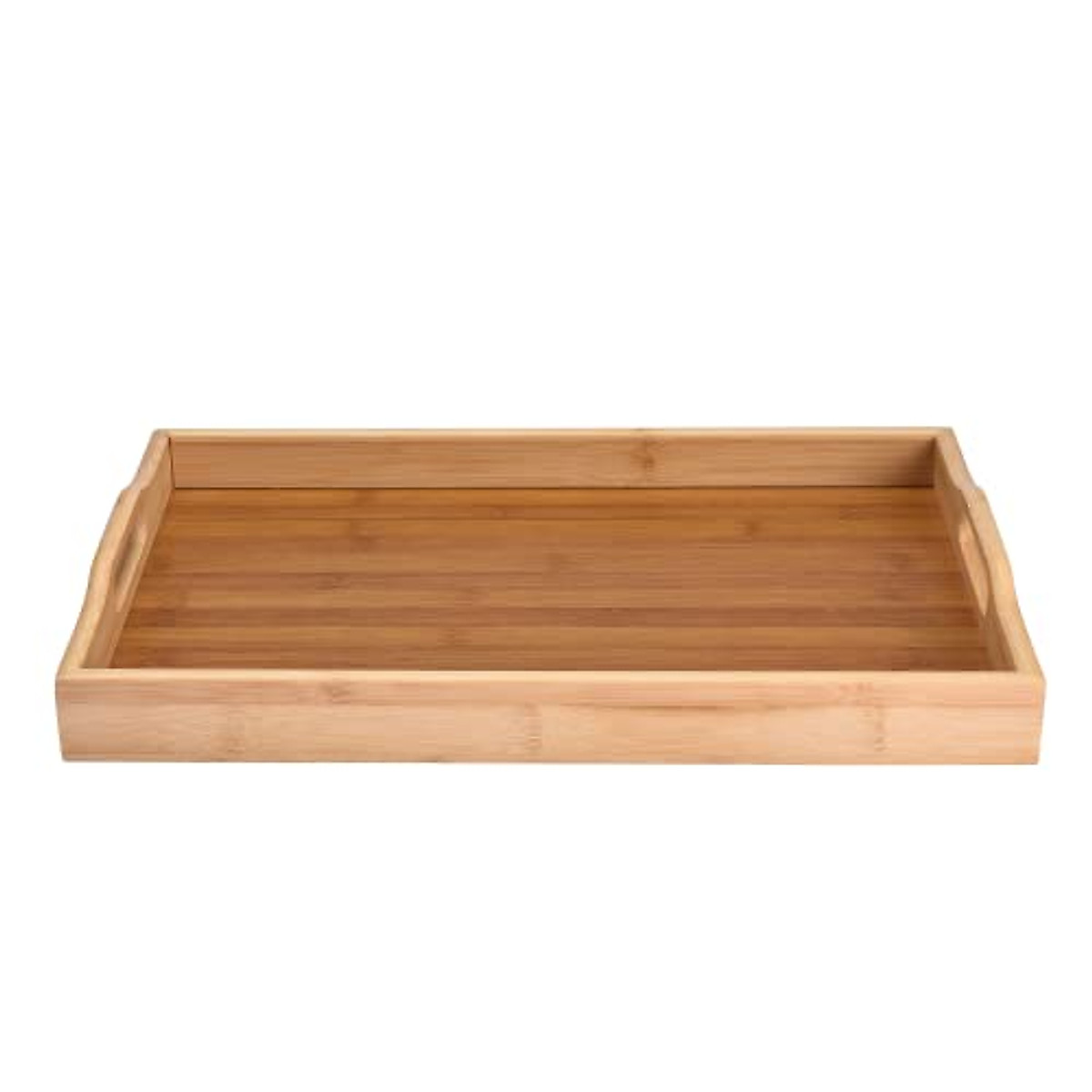 Prosumers Choice 3 Pack Bamboo Serving Trays with Handles - Bamboo Trays for Food-Serving Tray - Wooden Trays for Food - Set with Different Sizes