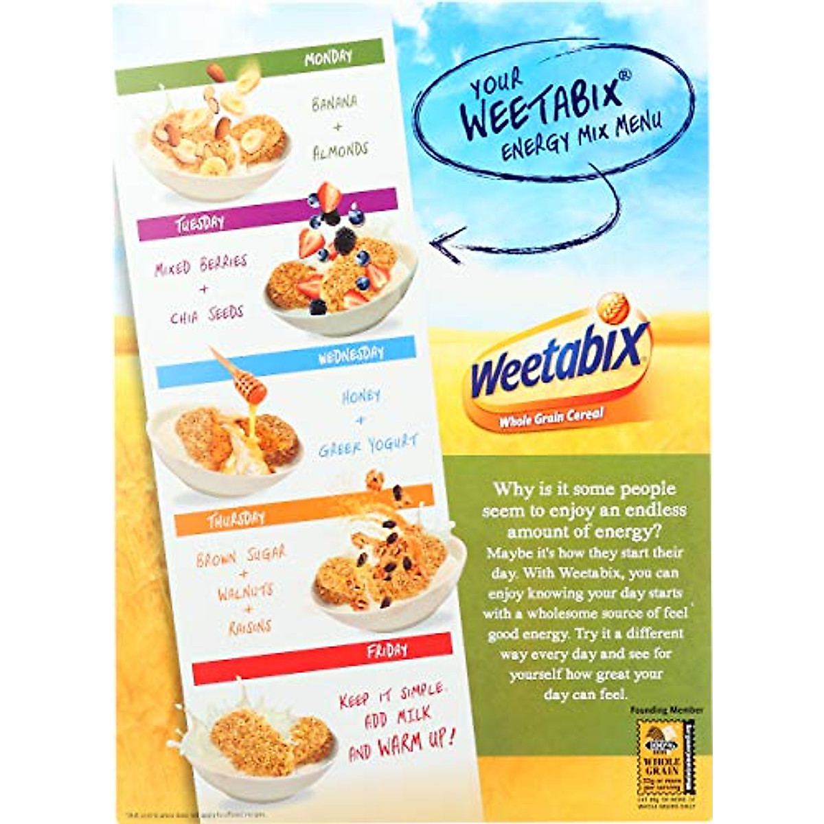 Weetabix Whole Grain Cereal Biscuits, Non-GMO Project Verified, Heart Healthy, Kosher, Vegan, 14 Oz Box