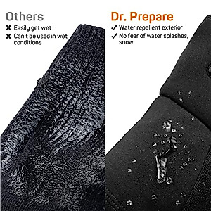 Dr. Prepare Heated Gloves for Men Women, 3200mAh Rechargeable Electric Battery, Thin Heated Motorcycle Work Gloves Liners, Touch Screen Gloves Winter Hand Warmer for Hunting Skiing Snowboarding M Size